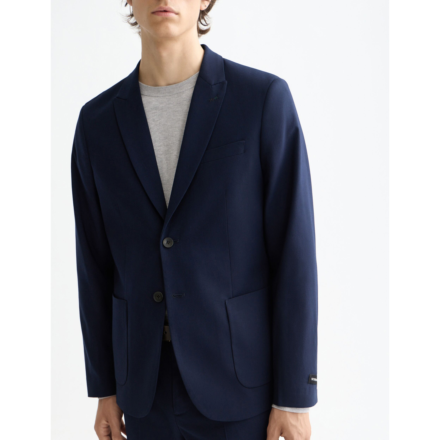 SCOTCH&SODA МЪЖКО САКО CORE - UNCONSTRUCTED PEAK LAPEL COOL-WOOL В NAVY ...