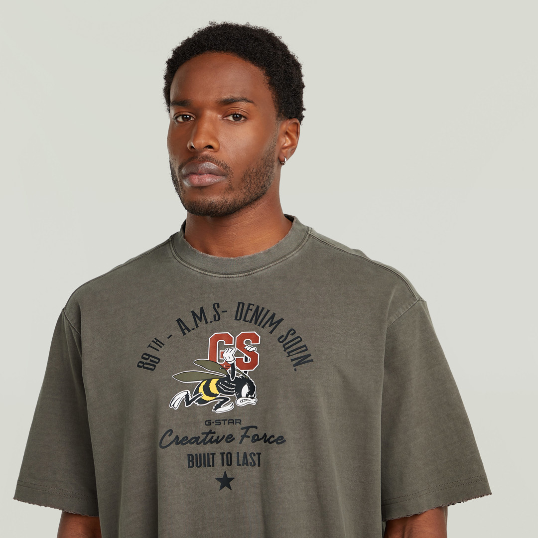 G-STAR МЪЖКА БЛУЗА FRONT GR ANGRY BEE LOOSE T-SHIRT В TURF GD – Купете ...