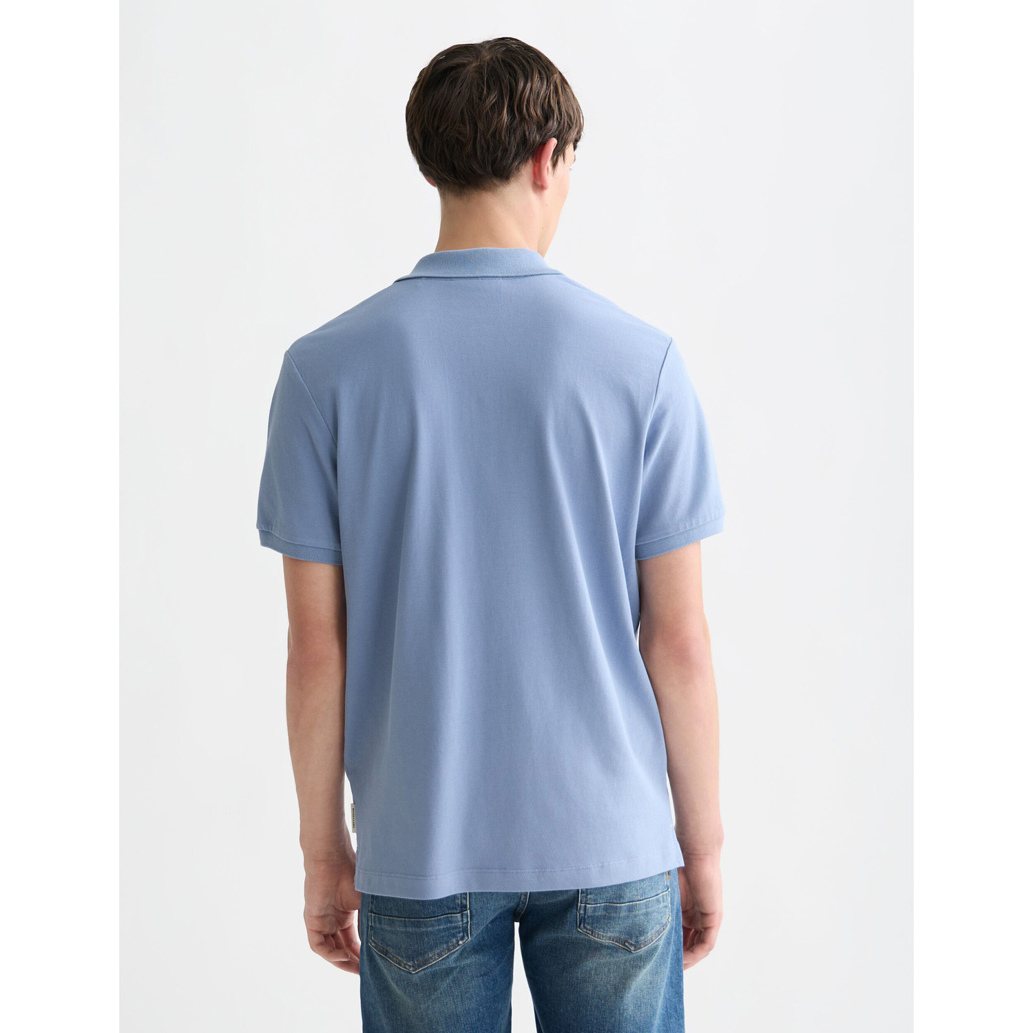 SCOTCH&SODA MEN'S SEASONAL CORE PIQUE CHEST LOGO POLO IN BLUE – Купете ...