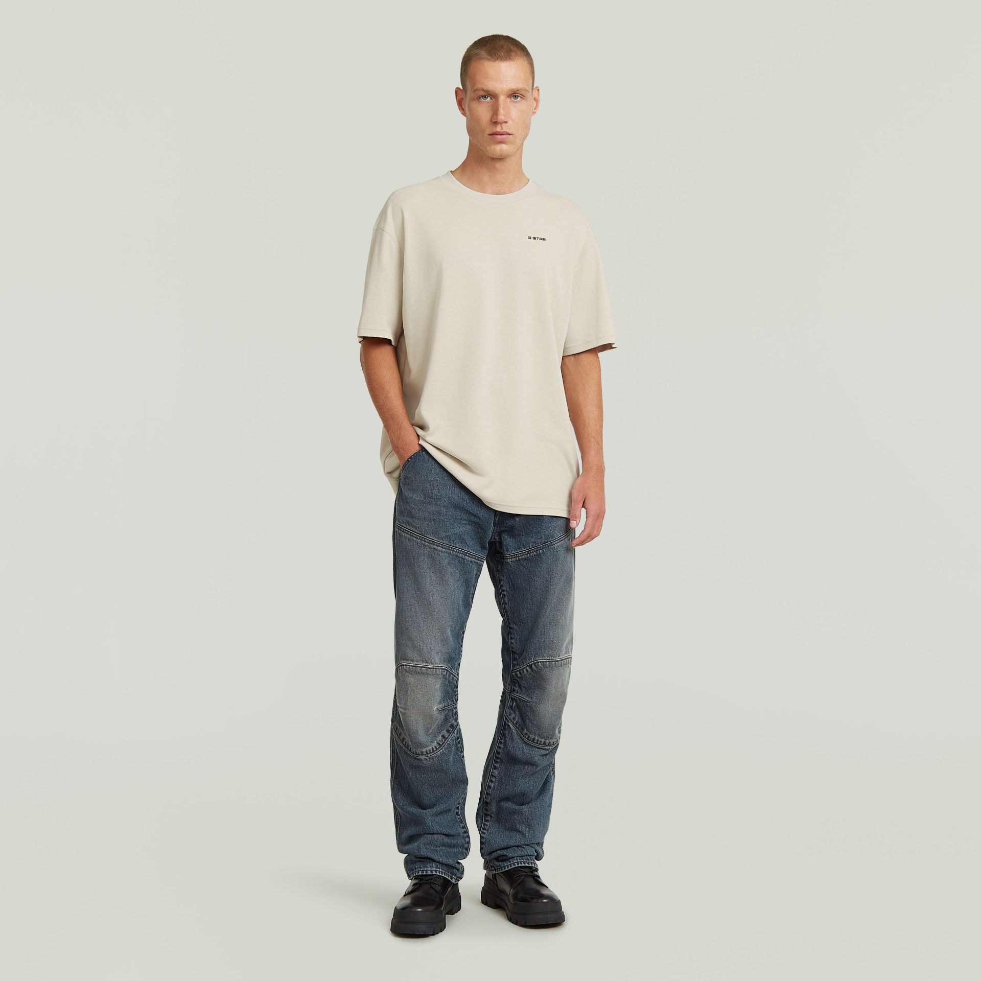G-STAR MEN'S RIB INSERT RELAXED T-SHIRT IN WHITEBAIT – Купете онлайн за ...